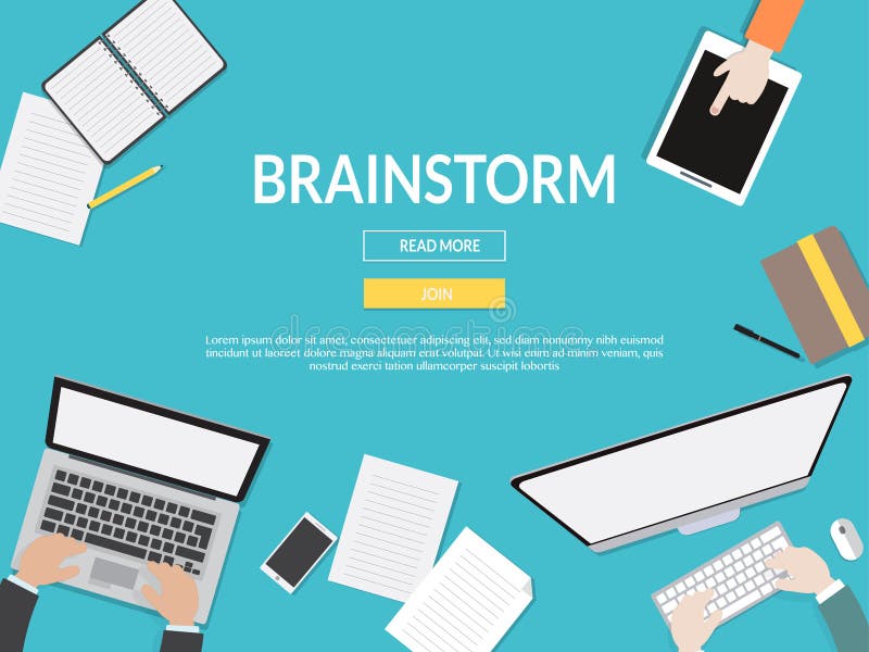 Brainstorm Graphic Illustration for Business Concept. Stock ...