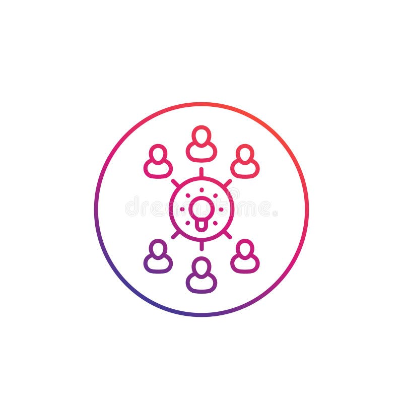 Brainstorm, Group Creativity, Gathering of Ideas Stock Vector ...