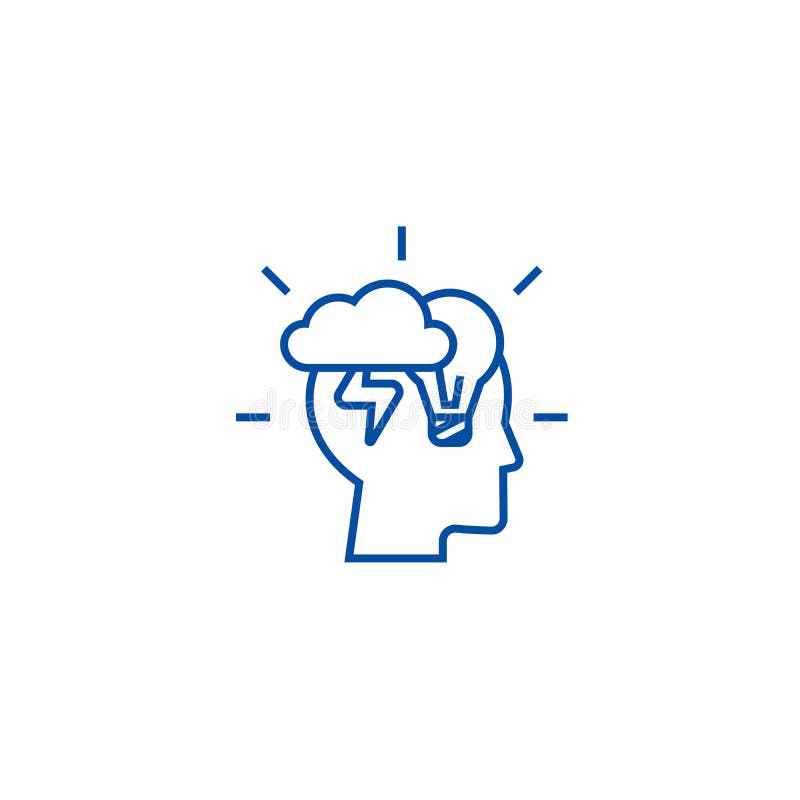 Brainstorm Head Line Icon Concept. Brainstorm Head Flat Vector Symbol ... Brainstorm Head Line Icon Concept. Brainstorm Head Flat Vector Symbol ...