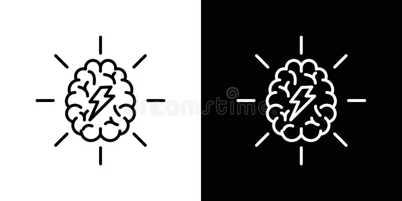 Brainstorm Icon Vector Set on White Background Stock Illustration ...