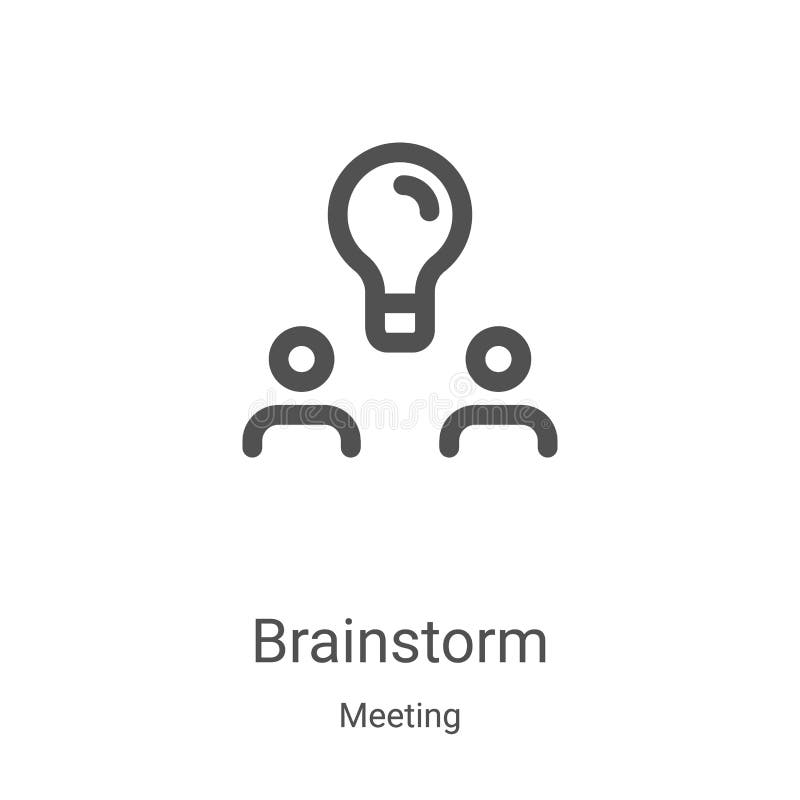 Brainstorm Icon Vector from Meeting Collection. Thin Line Brainstorm ...
