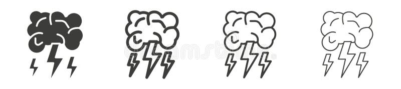 Brainstorm Icon Vector Set on White Background Stock Vector ...