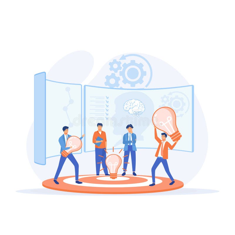 Brainstorm, Idea Discussion Concept. Stock Vector - Illustration of ...