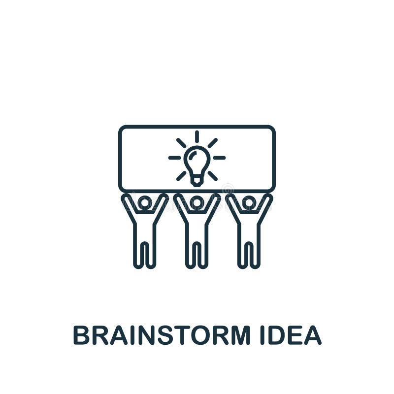 Brainstorm Idea Icon. Line Simple Web Development Icon for Templates ...