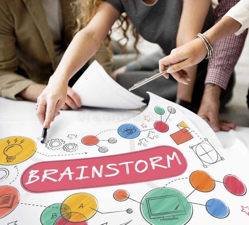 Brainstorm Ideas Creativity Process Diagram Concept Stock Photo - Image ...