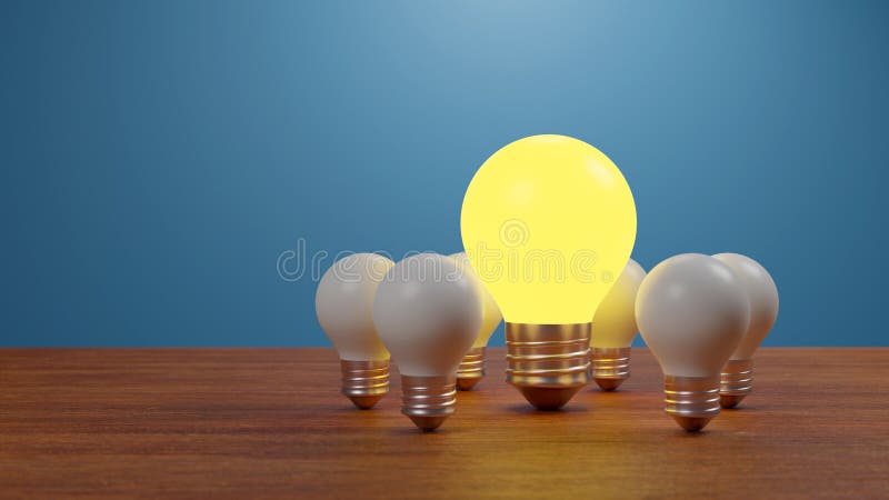 Brainstorm Ideas Group. Light Bulb Lamp Generate Think Creative ...