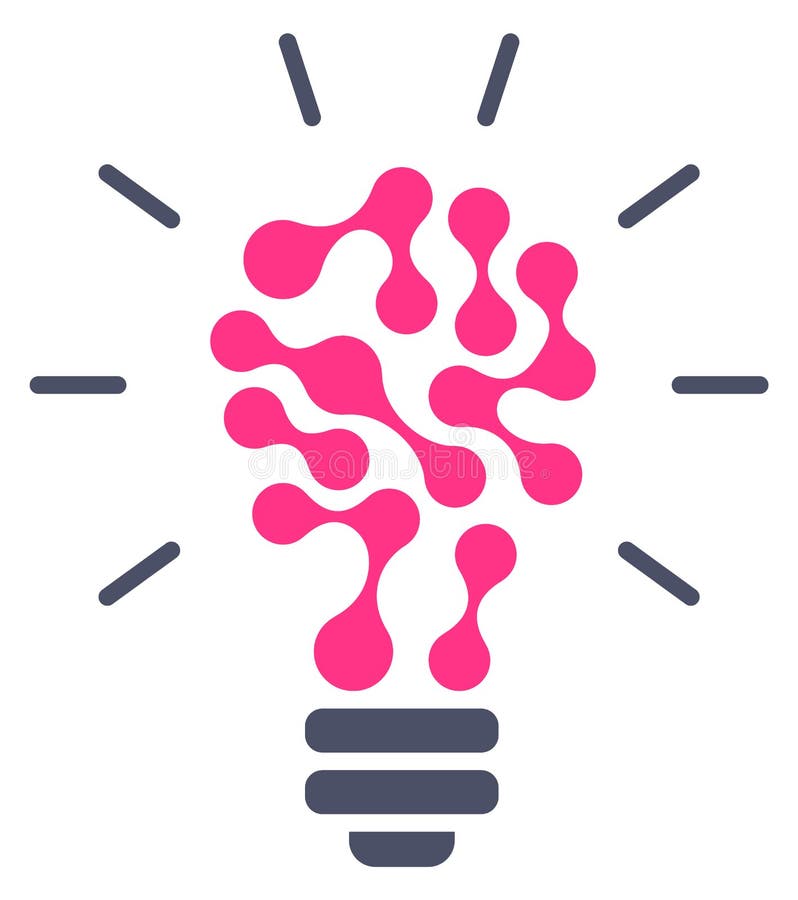 Brainstorm Ideas Icon. Light Bulb Stock Illustration - Illustration of ...