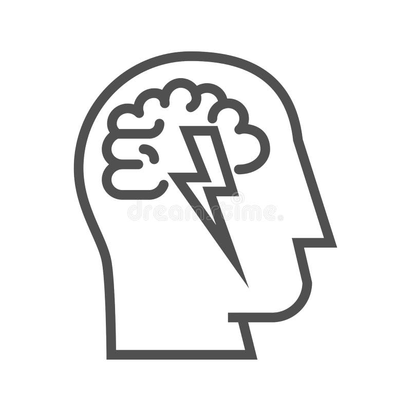 Brainstorm line icon stock vector. Illustration of brainstorming - 91617010