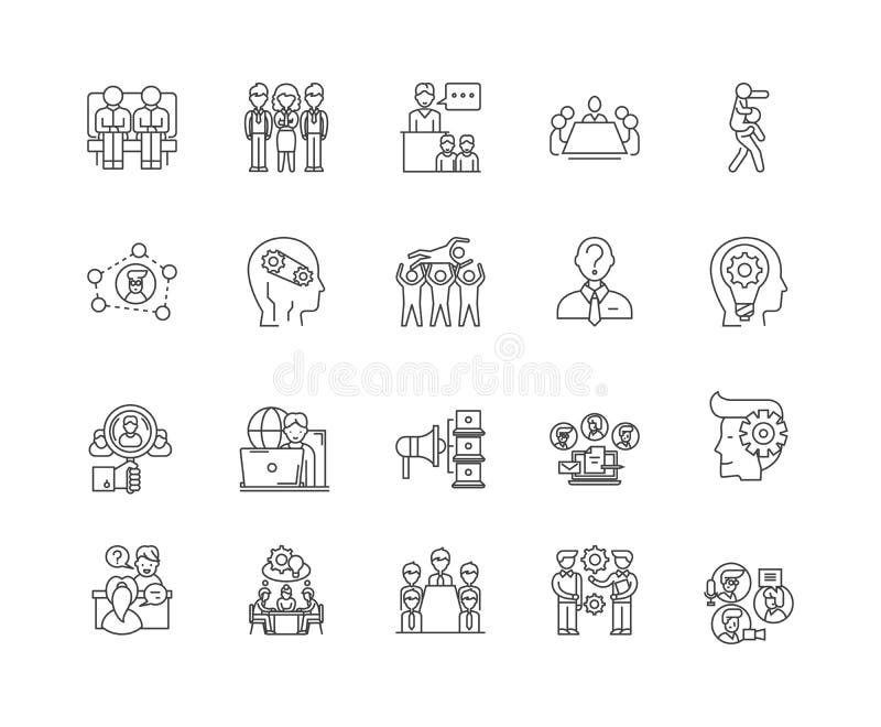 Brainstorm Line Icons, Signs, Vector Set, Outline Illustration Concept ... Brainstorm Line Icons, Signs, Vector Set, Outline Illustration Concept ...