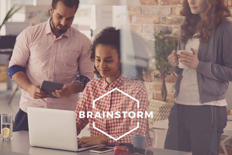 Brainstorm in Modern Office Stock Photo - Image of space, freelancer ...