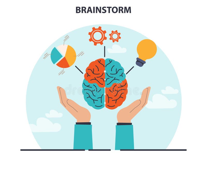 Brainstorm. New Idea Generation in Teamwork Discussion. Creative ...