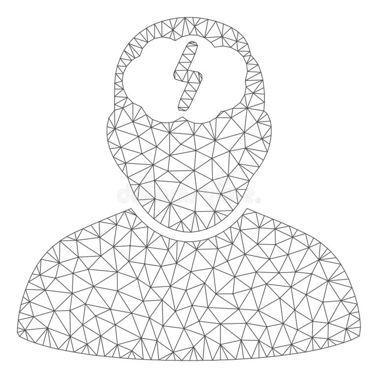 Brainstorm Polygonal Frame Vector Mesh Illustration Stock Vector ...