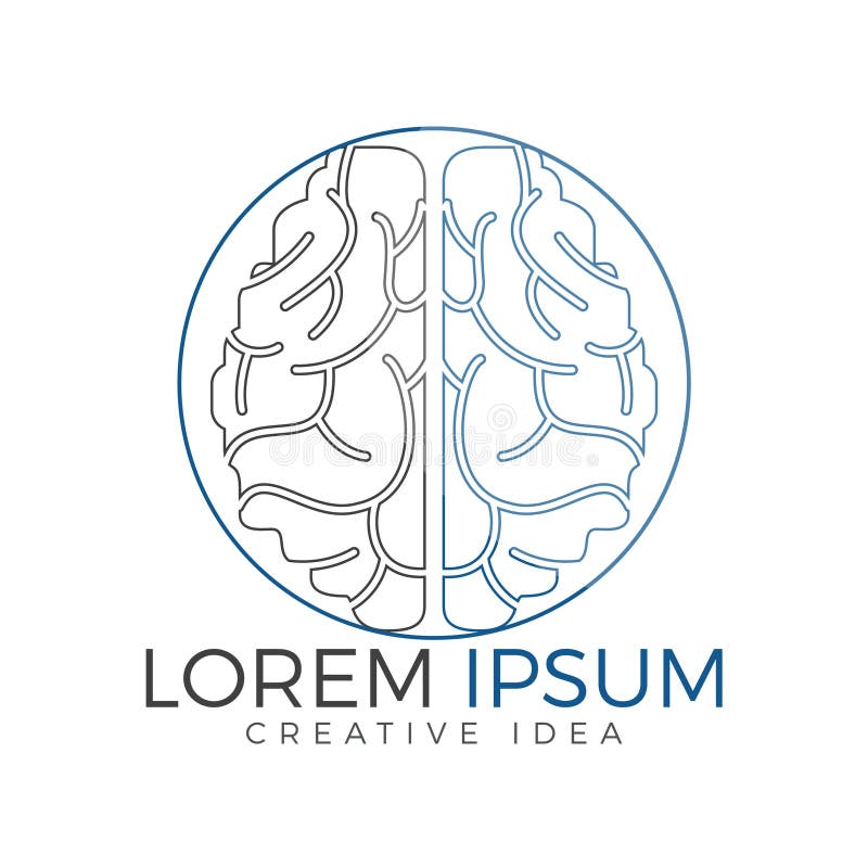 Creative Brain Logo Design. Think Idea Concept. Stock Vector ...