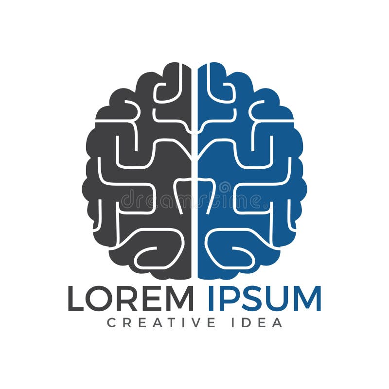 Creative Brain Logo Design. Think Idea Concept. Stock Vector ...
