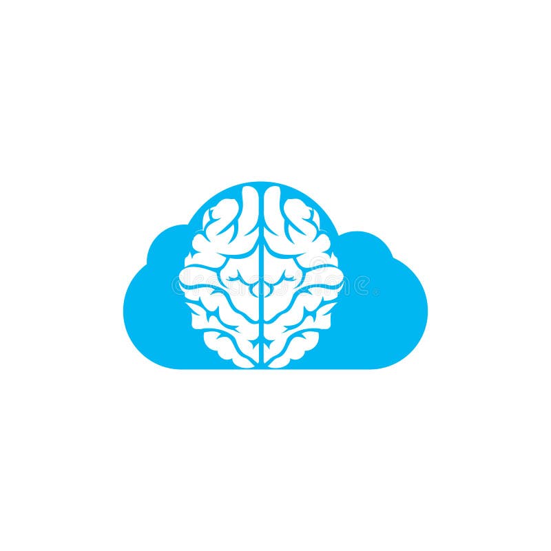 Cloud Brain Logo Design Vector Icon. Digital Brain Logo. Stock Vector ...