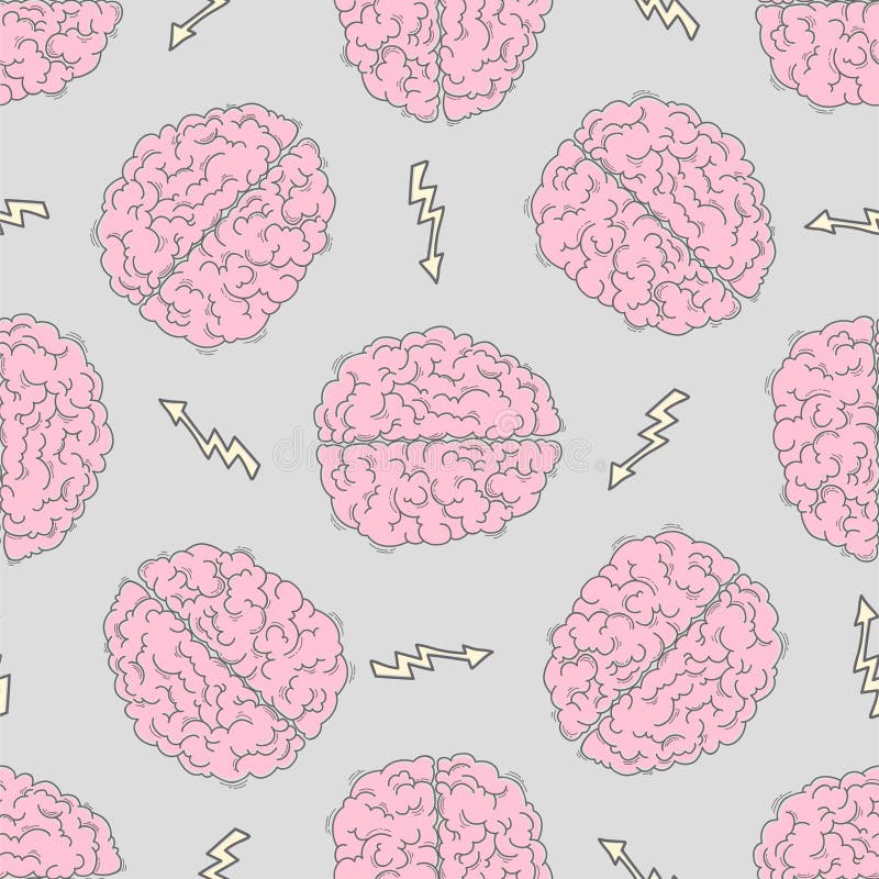 Brainstorm. Seamless Pattern with the Human Brain Stock Vector ... Brainstorm. Seamless Pattern with the Human Brain Stock Vector ...