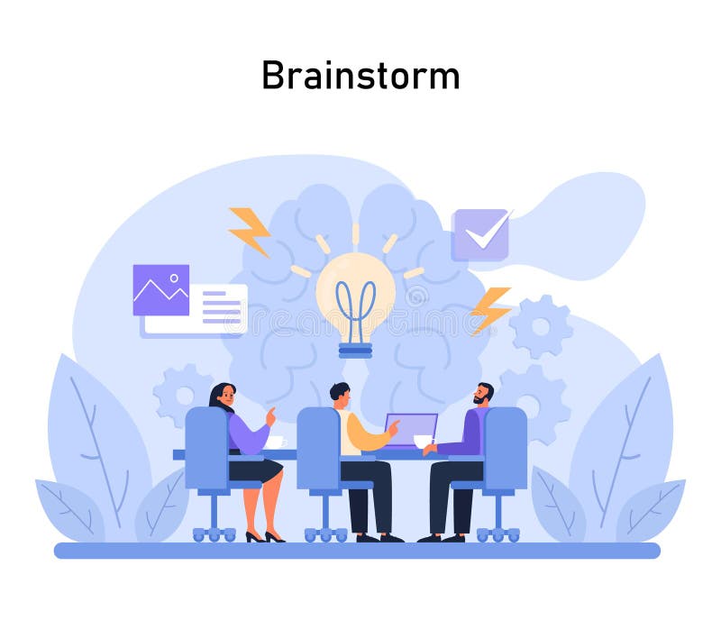 Brainstorm Session Capture. a Dynamic Group Discussion Sparks ...