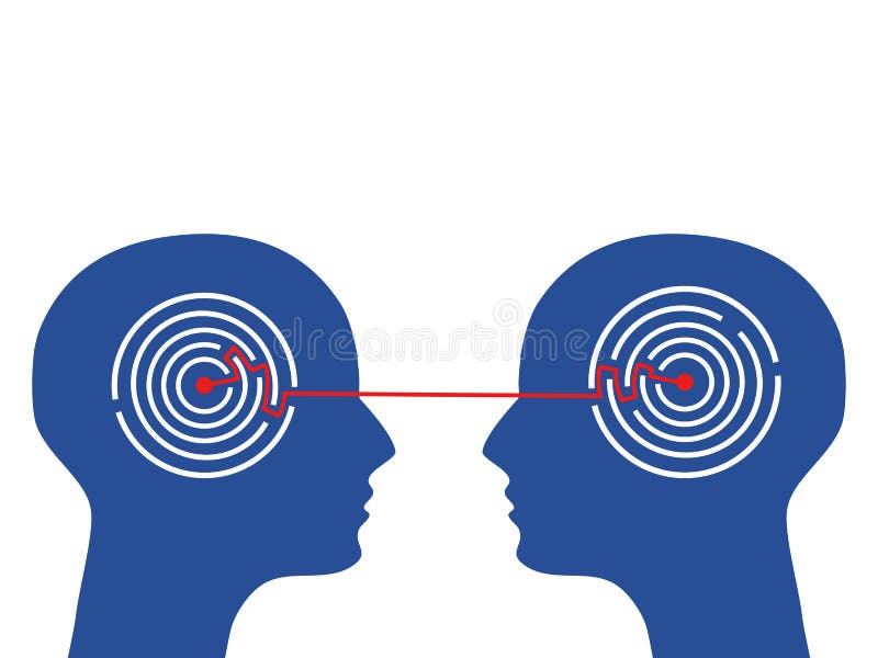 Brainstorm Solutions. Heads of People Think the Same Stock Vector ...