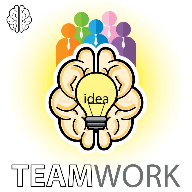 Brainstorm and Teamwork Vector Image. Illustration Stock Vector ...