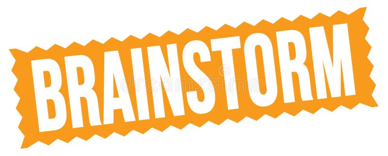 BRAINSTORM Text Written on Orange Stamp Sign Stock Illustration ...
