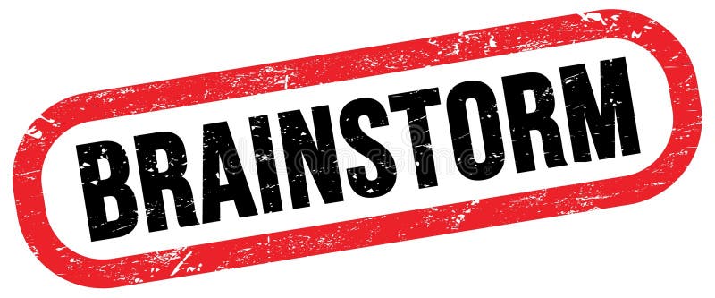 BRAINSTORM, Text Written on Red-black Stamp Sign Stock Illustration ...