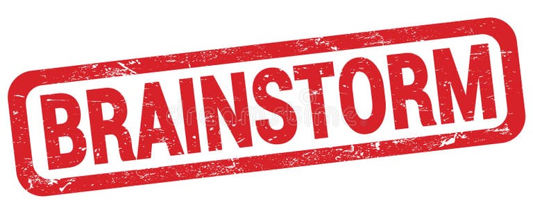 BRAINSTORM Text Written on Red Rectangle Stamp Stock Illustration ...