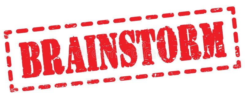 BRAINSTORM Text Written on Red Stamp Sign Stock Illustration ...