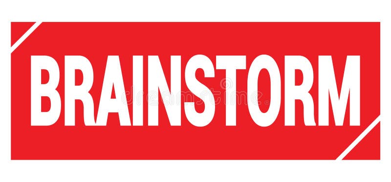 BRAINSTORM Text Written on Red Stamp Sign Stock Illustration ...
