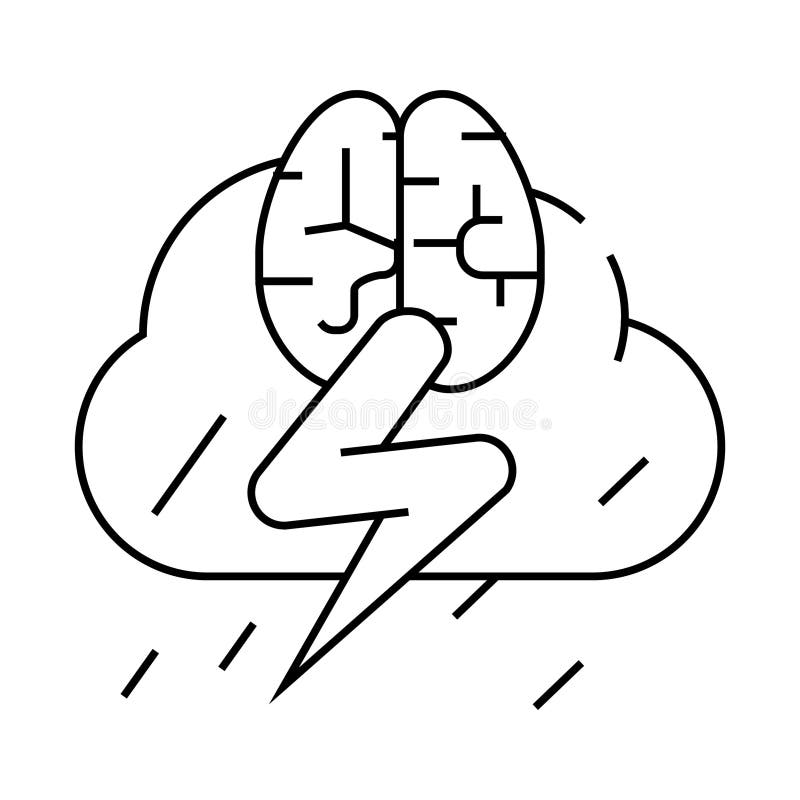 Brainstorm on Lined Paper with Colouring Pencils Stock Vector ...