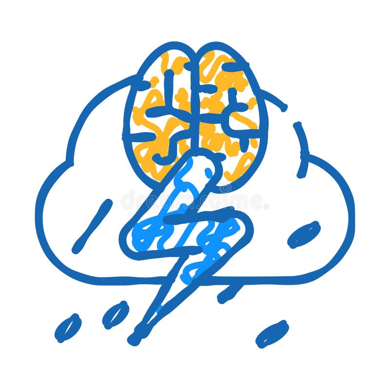 Brainstorm Training Sign Icon Doodle Illustration Stock Vector ...