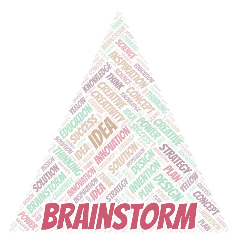 Brainstorm Typography Word Cloud Create with the Text only. Stock ...