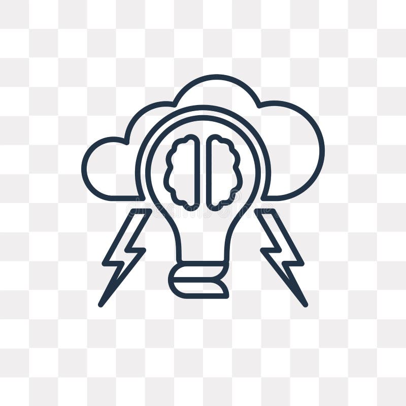 Brainstorming Vector Icon Isolated on Transparent Background, Li Stock ...