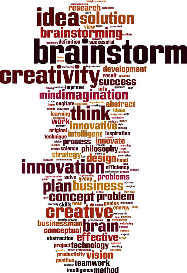 Brainstorm in Word Clouds stock illustration. Illustration of structure ...