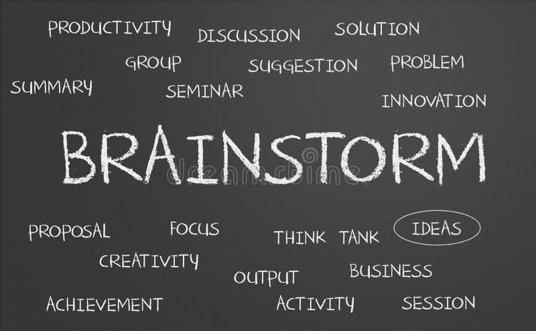 Brainstorm word cloud stock illustration. Illustration of success ...