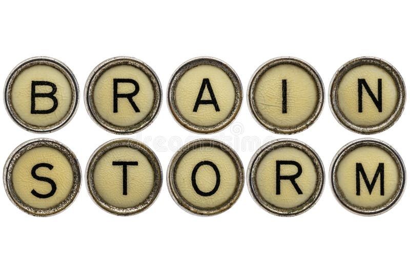 Brainstorm Word in Typewriter Keys Stock Image - Image of letter ...