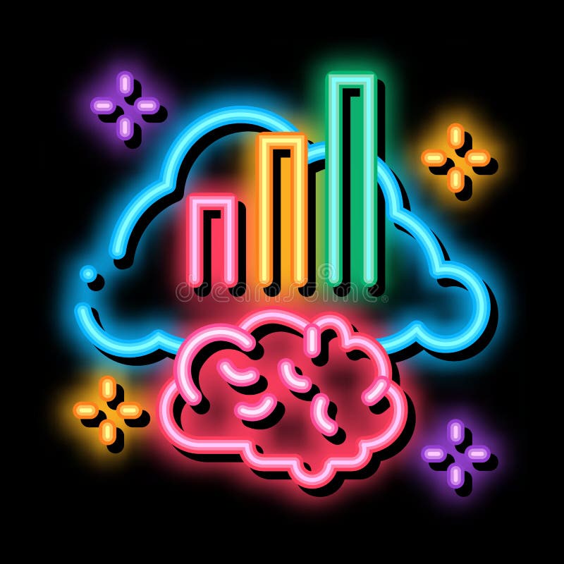 Brainstorming Chart Neon Glow Icon Illustration Stock Vector ...