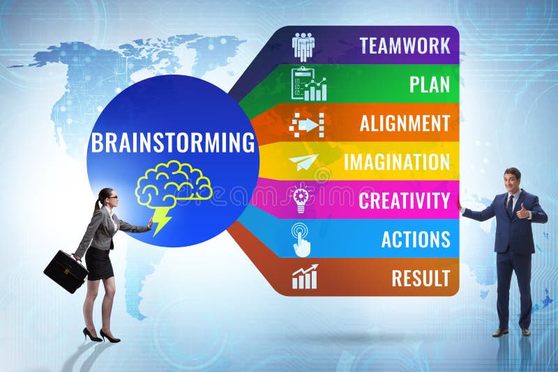 Brainstorming Concept As a Solution Tool Stock Photo - Image of ...