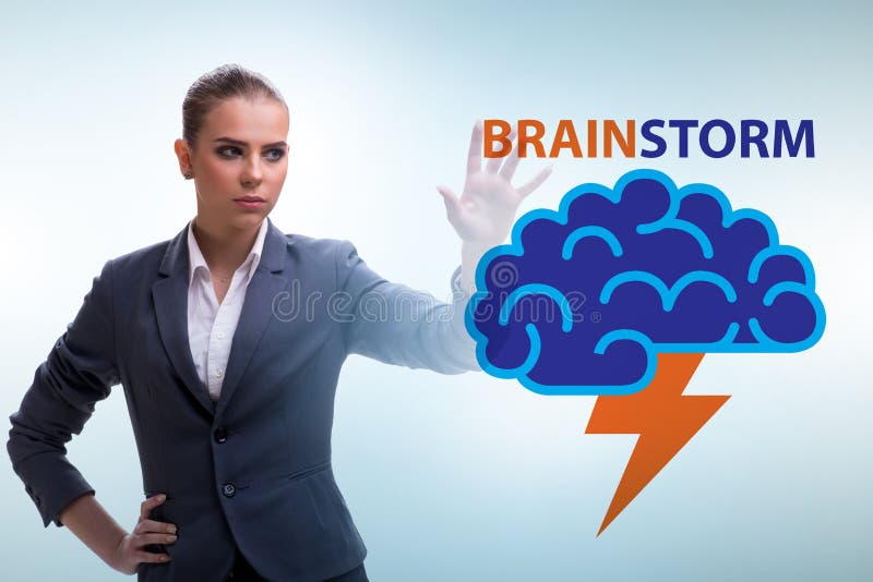 Brainstorming Concept As a Way of Finding Solutions Stock Image - Image ...