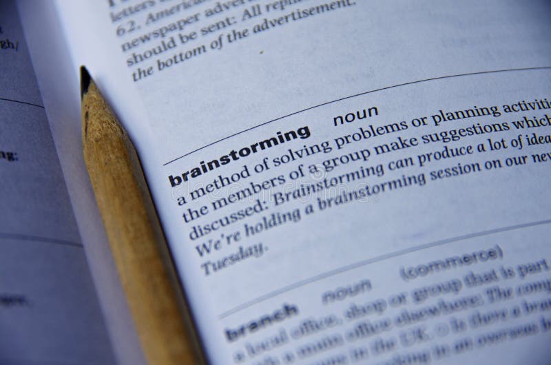 Brainstorming stock photo. Image of printed, definition - 38703874