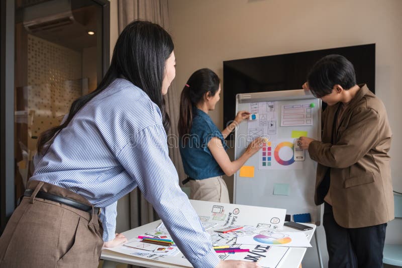 Brainstorming of a Developer Team, Planning for Group Problem Solving Ideas, Creative Teamwork ...