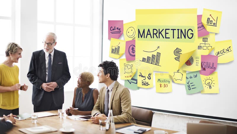 Brainstorming Discussion Plan Marketing Graphic Concept Stock Photo ...
