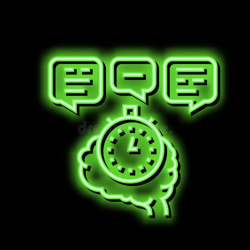 Brainstorming on Forum Neon Glow Icon Illustration Stock Vector ...