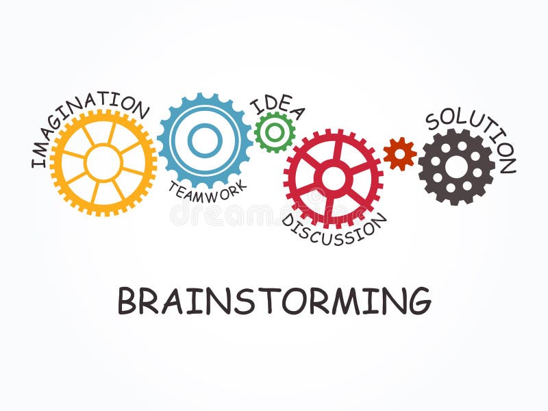 Brainstorming with Gear Concept. Vector Illustration. Stock Vector ...