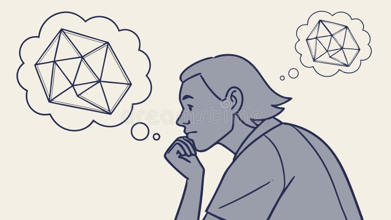 Brainstorming, Geometric Thought Process, Vector Design Generative AI ...