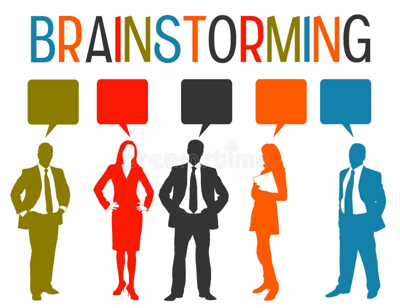 Office Employee Brainstorming Session Stock Vector - Illustration of ...