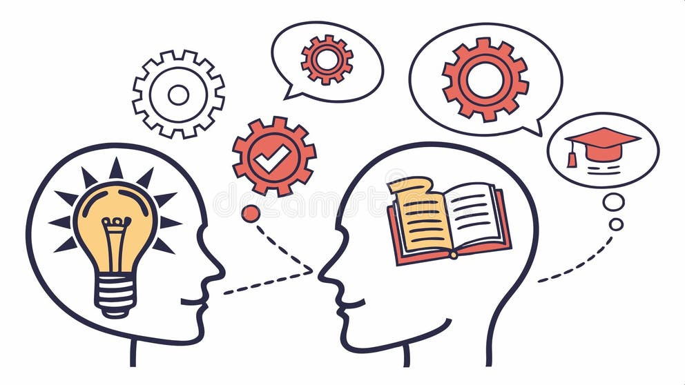 Brainstorming Heads, Idea Sharing, Collaborative Thinking and Teamwork ...