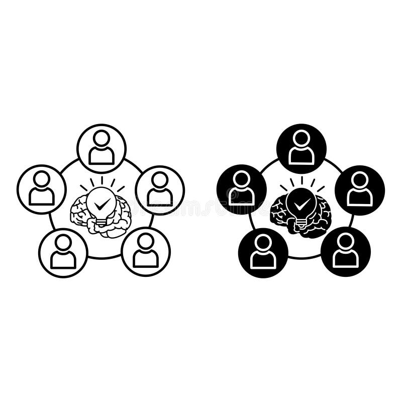 Brainstorming icons. stock vector. Illustration of people - 306951714