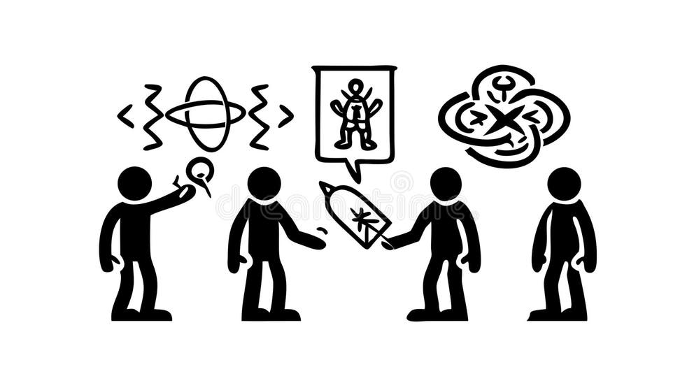 Brainstorming Idea Generation Group Discussion Vector, Vector Design ...