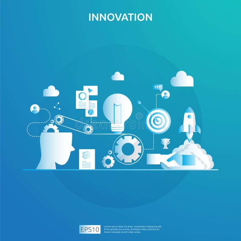 Brainstorming Innovation Idea Process and Creative Thinking Concept ...