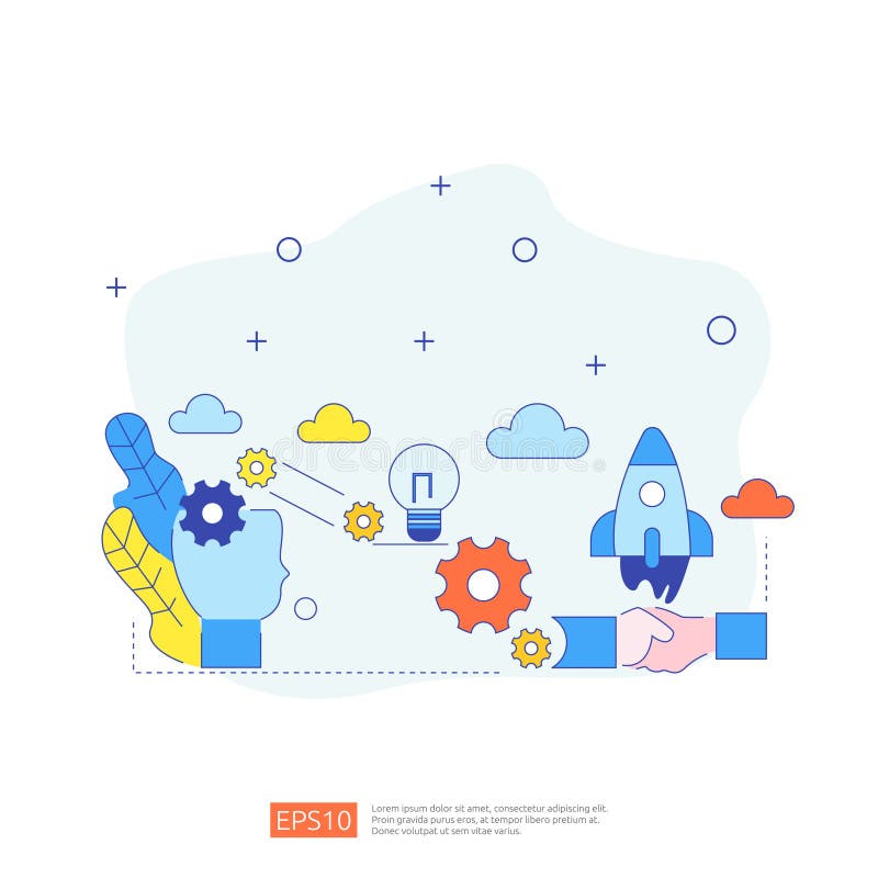 Brainstorming Innovation Idea Process and Creative Thinking Concept with Light Bulb Lamp for ...